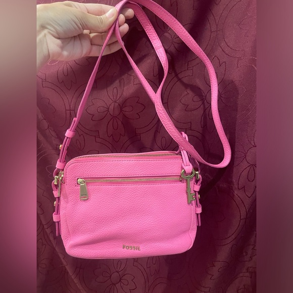 Fossil | Bags | Euc Barbie Pink Fossil Crossbody Bag | Poshmark